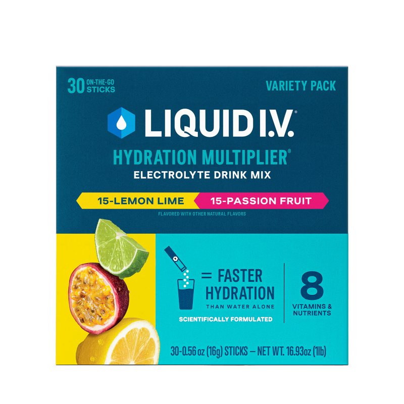 Liquid I.V. Hydration Multiplier Variety Pack, Lemon Lime & Passion ...