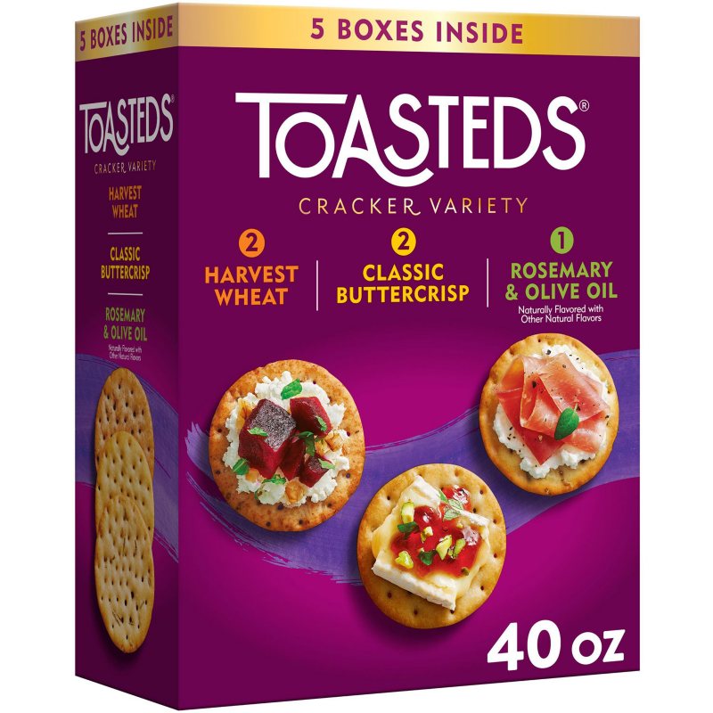 Toasteds Crackers Variety Pack 40 oz