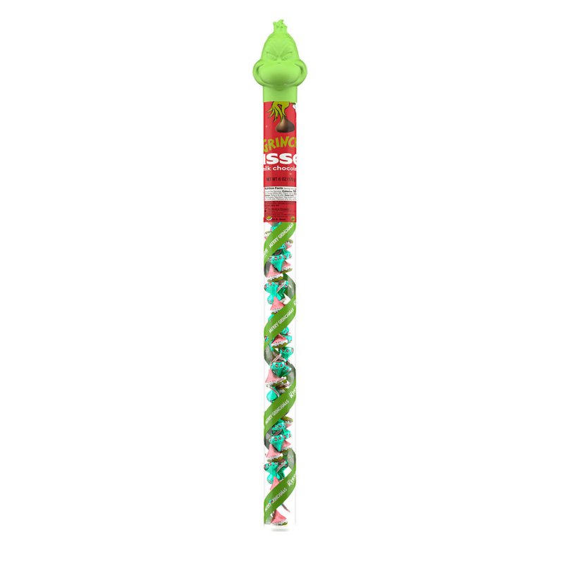 Hershey`s Kisses Grinch Christmas Milk Chocolate Candy, 6 oz.