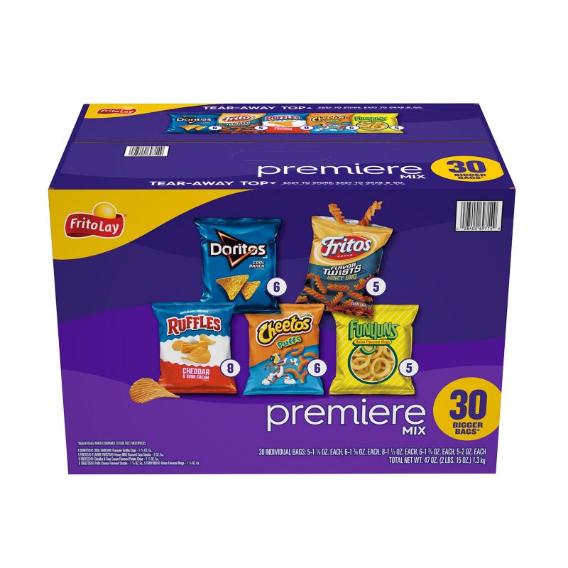 Frito-Lay Premiere Mix Variety Pack Chips, 30 pack