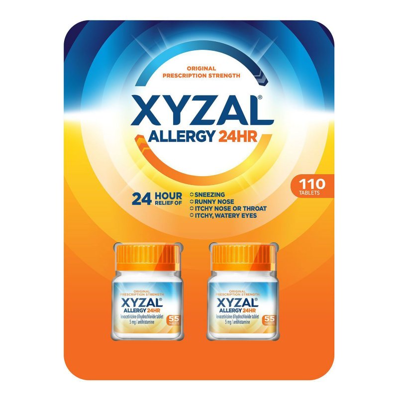 Xyzal 5mg Allergy Relief Tablets 55 ct (2-pk)