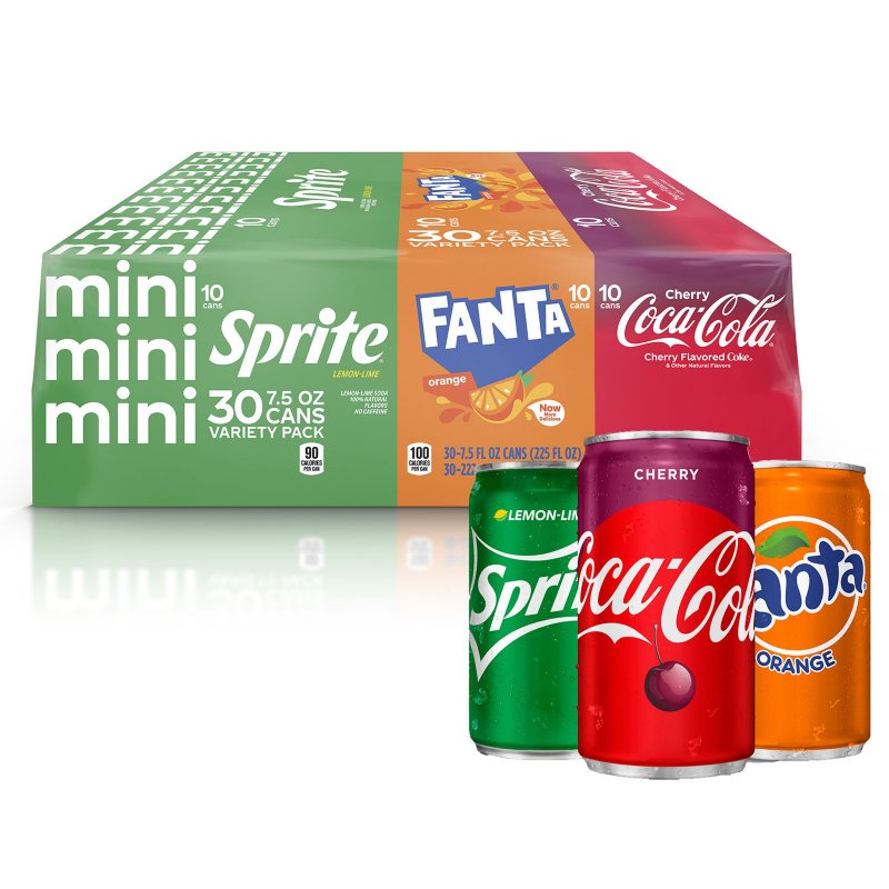 Coca-Cola Mini Soda Cans Variety Pack 7.5 fl oz (30-pk)