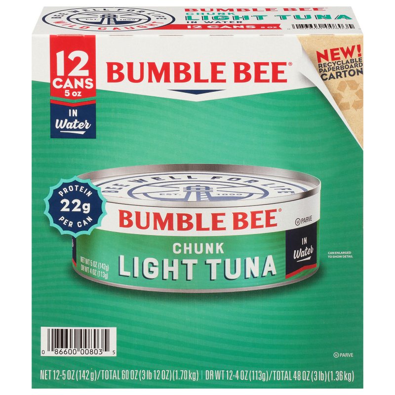 Bumble Bee Chunk Light Tuna in Water 5 oz (12-pk)