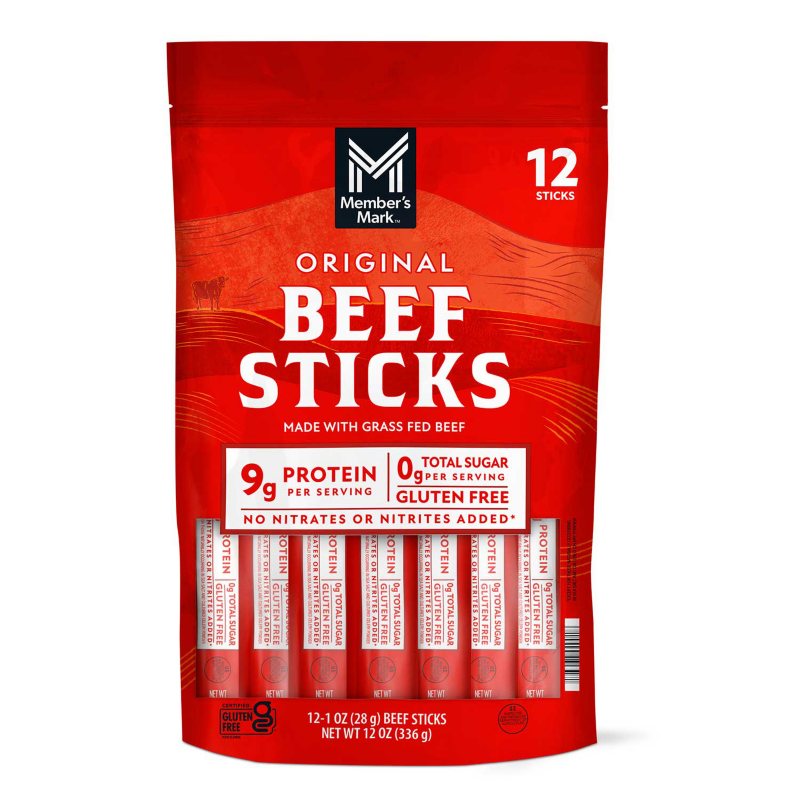 Member's Mark Original Grassfed Beef Snack Sticks 1 oz., 12 pack