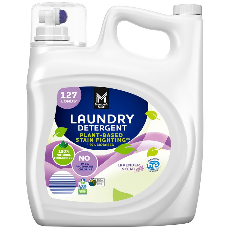 Member's Mark Plant Based Liquid Laundry Detergent, Lavender, 127 loads ...