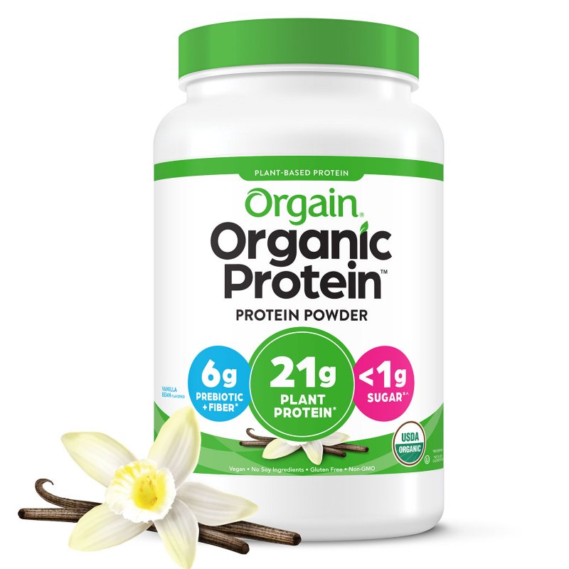 Orgain Organic Plant Based Protein Powder Vanilla Bean 43.84 o