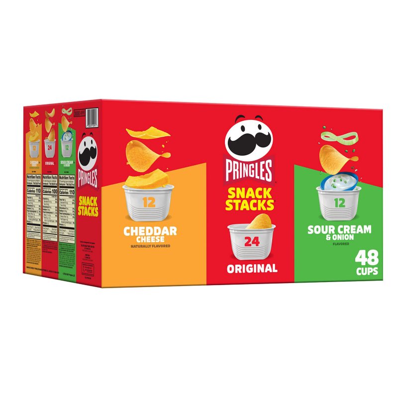 Pringles Snack Stacks Cups Variety Pack 48 ct