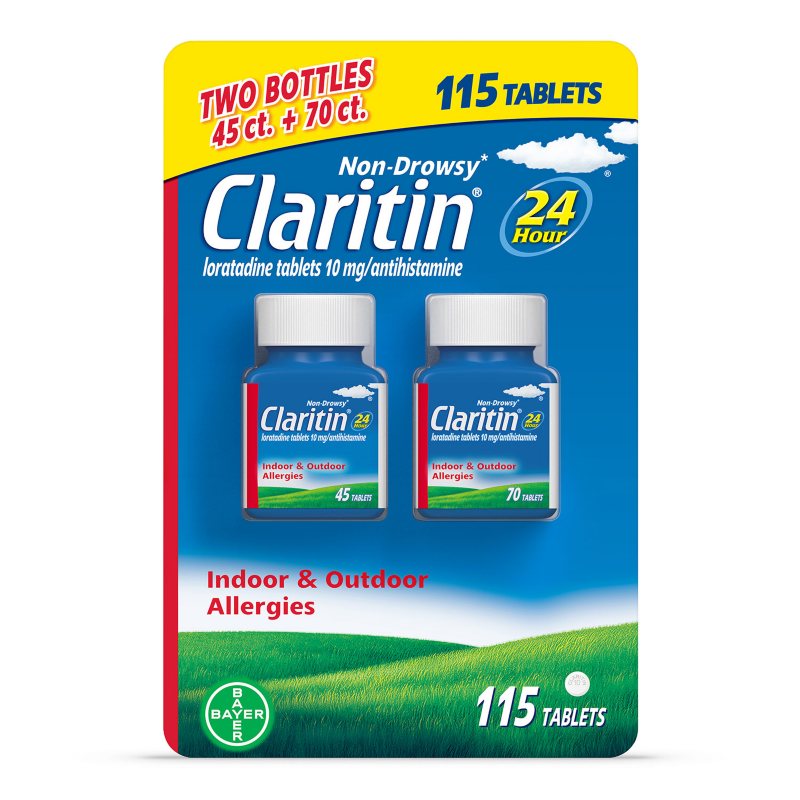 Claritin Non-Drowsy 10mg Loratadine Tablets Variety Pack 115 c