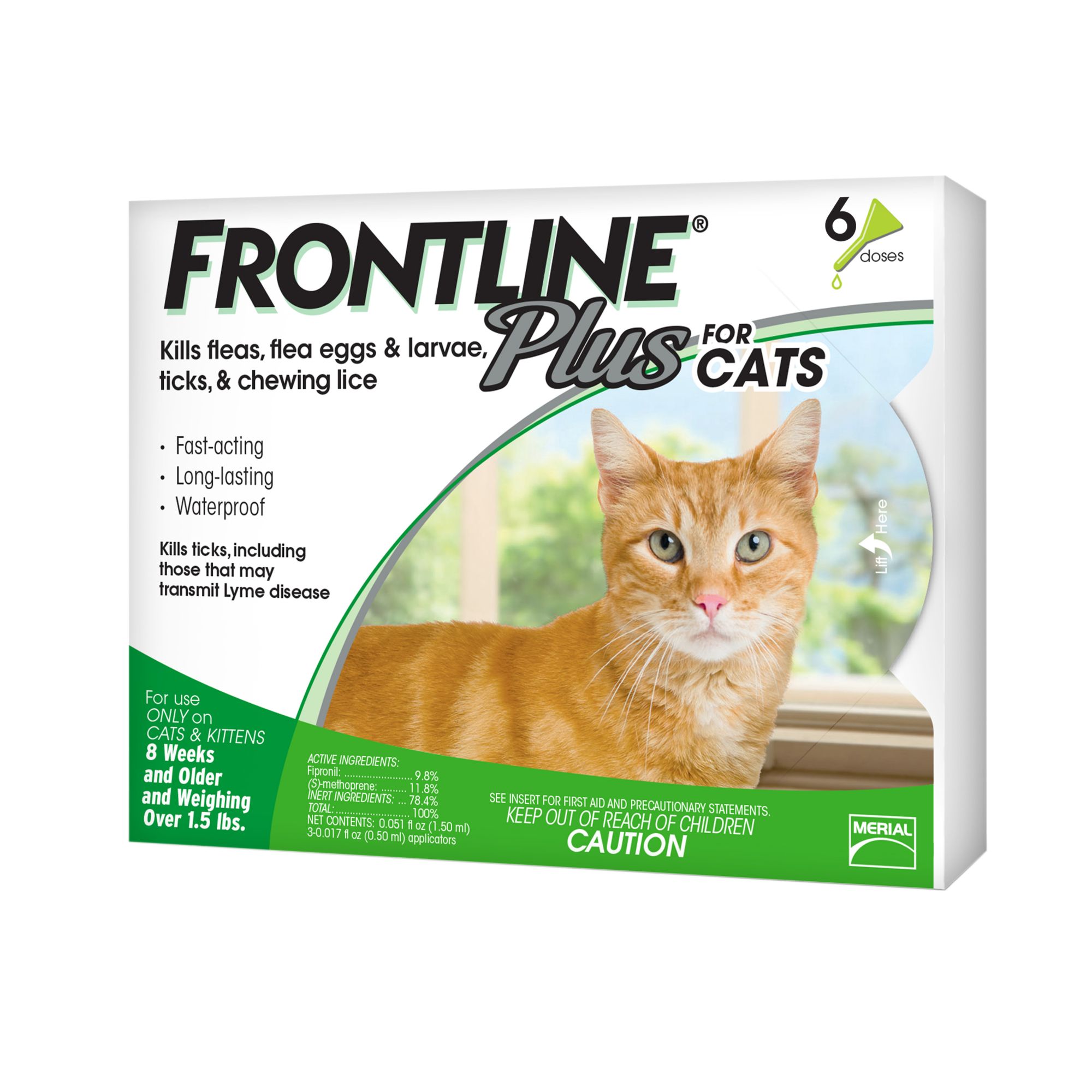 Frontline Plus Frea & Tick Treatment for Cats 6 Dose