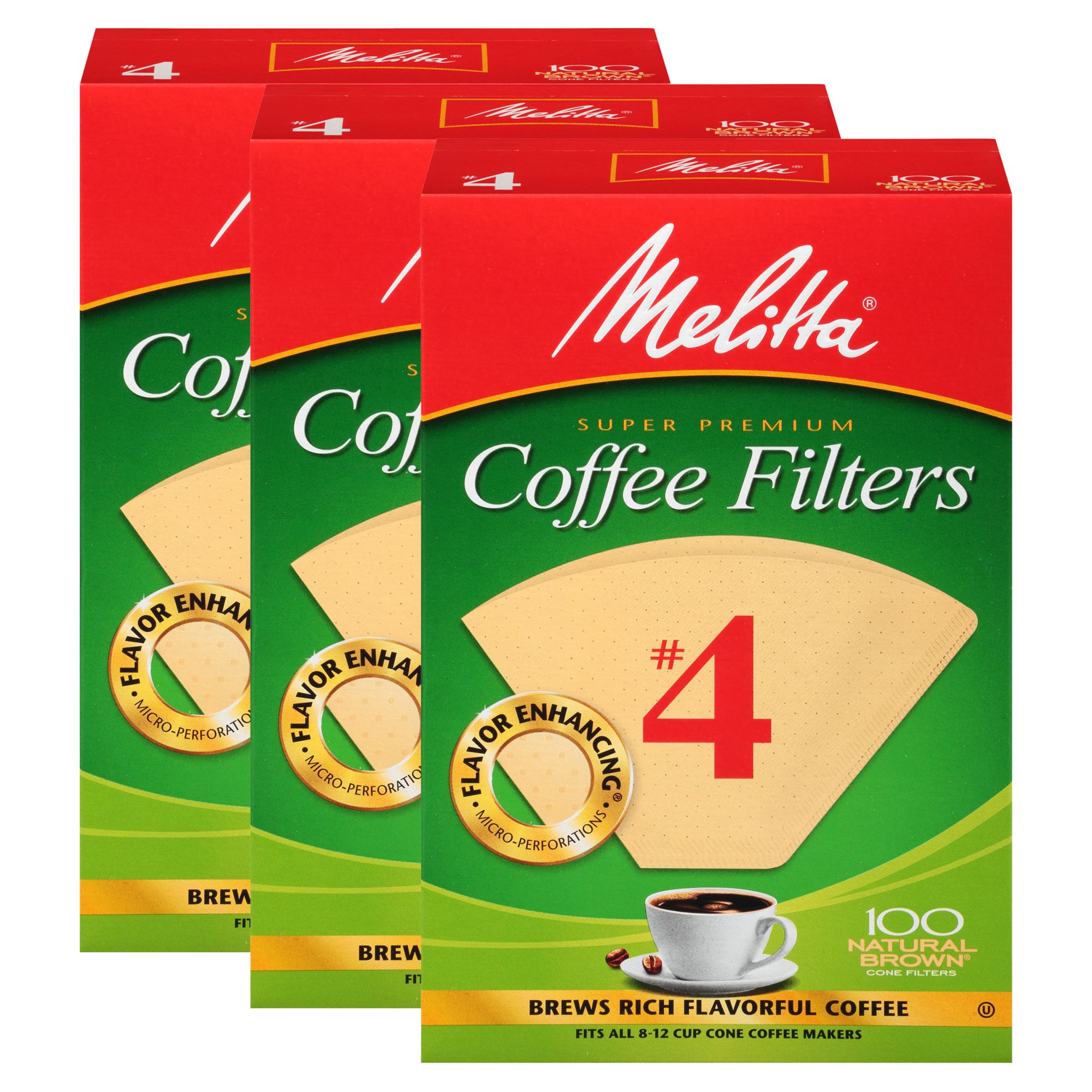 Melitta #4 Cone Coffee Filters 300 ct