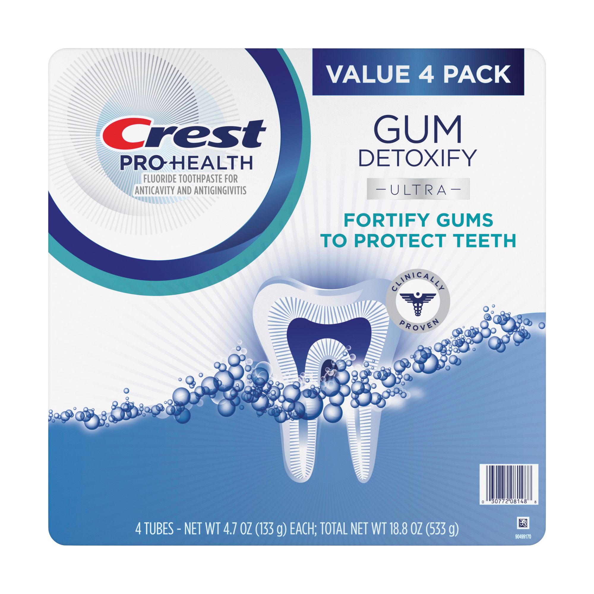 Crest Pro-Health Gum Detoxify Ultra Toothpaste 4.7 oz (4-pk)