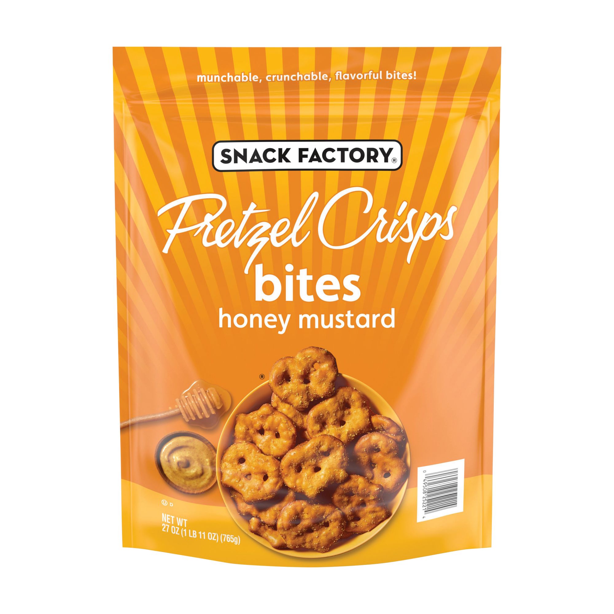 Snack Factory Pretzel Crisps Honey Mustard Bites 27 oz
