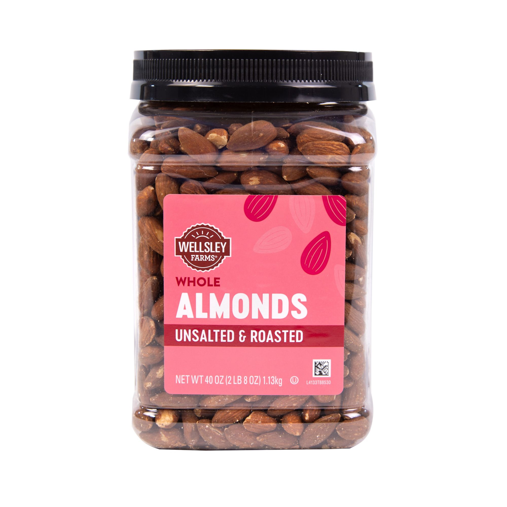 Wellsley Farms Whole Unsalted & ed Almonds 40 oz