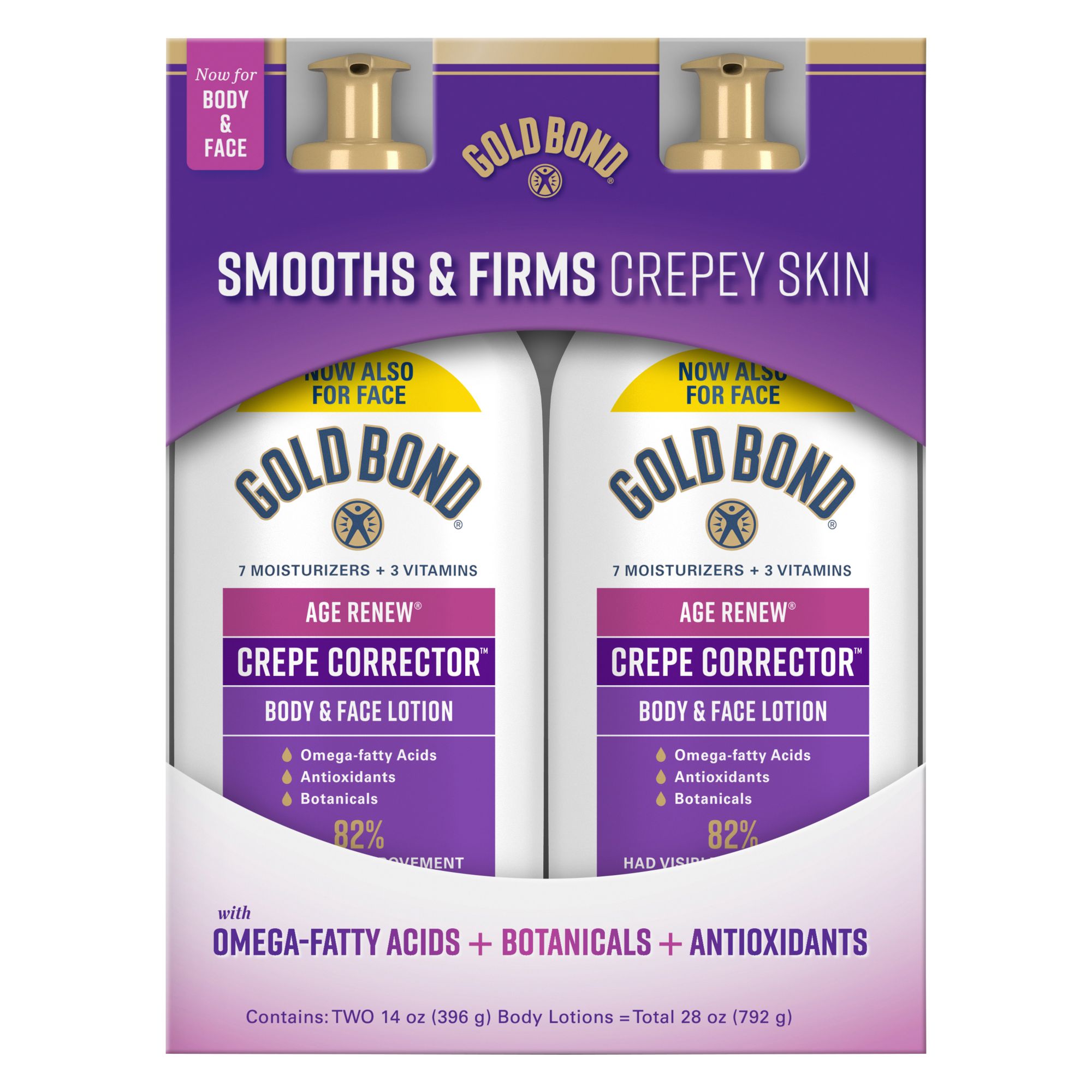 Gold Bond Age Renew Crepe Corrector Body Lotion, Replenishing ...