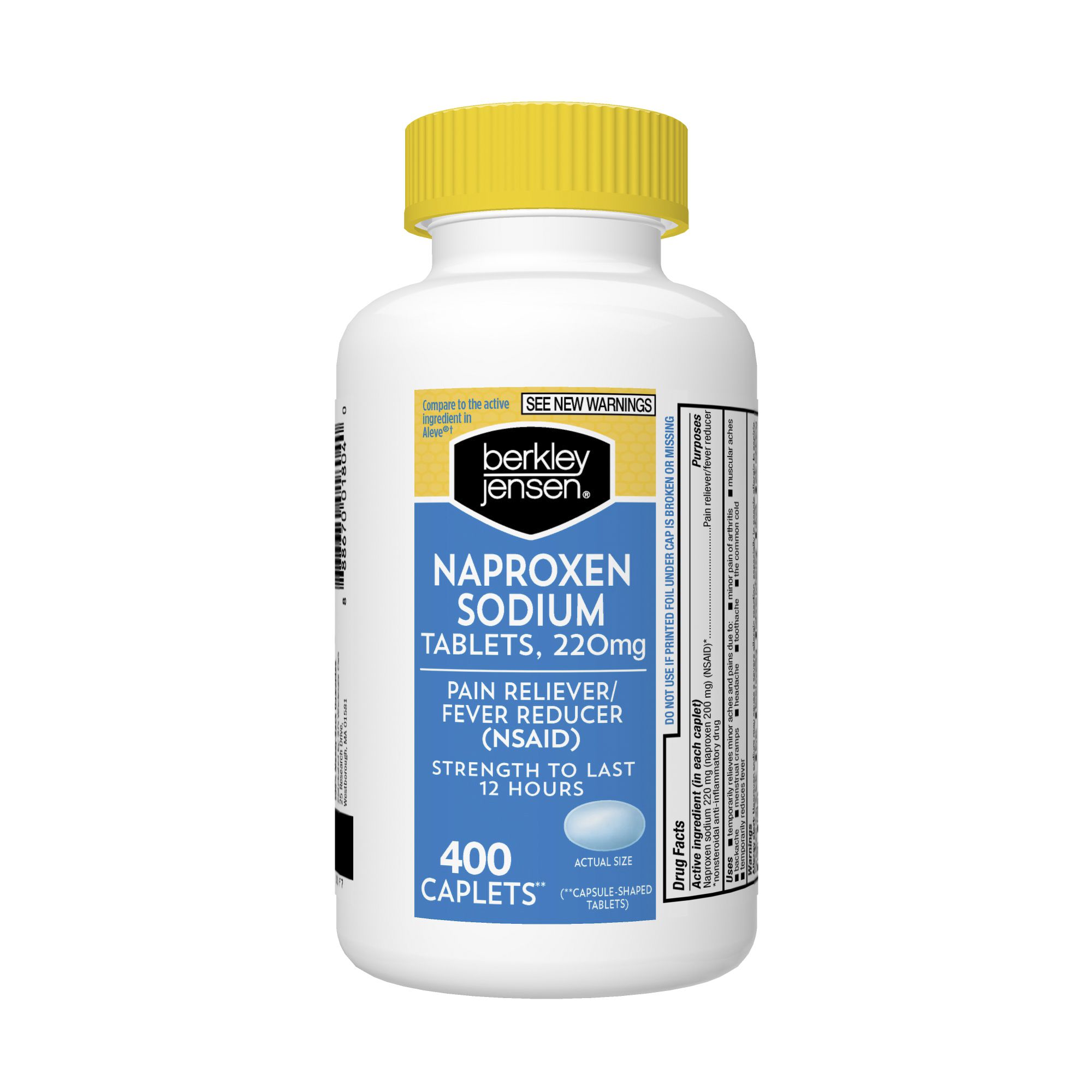 Berkley Jensen 220mg Naproxen Sodium Caplets 400 ct