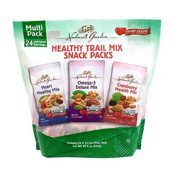 Natures Garden Omega-3 Deluxe Trail Mix 24 ct