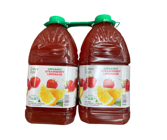 Grown Right Organic Strawberry Lemonade 96 fl oz (2-pk)