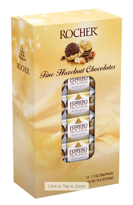 Ferrero Rocher Hazelnut Chocolates 1.3 oz (12-pk)