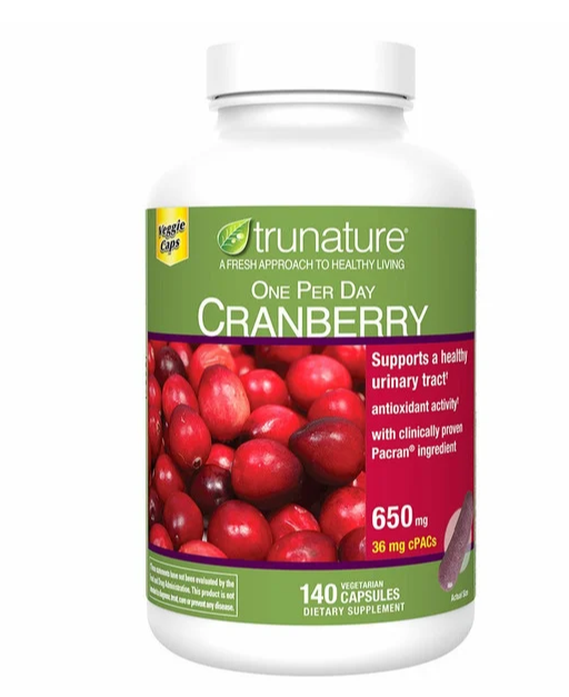 Trunature Cranberry 650mg Capsules 140 ct