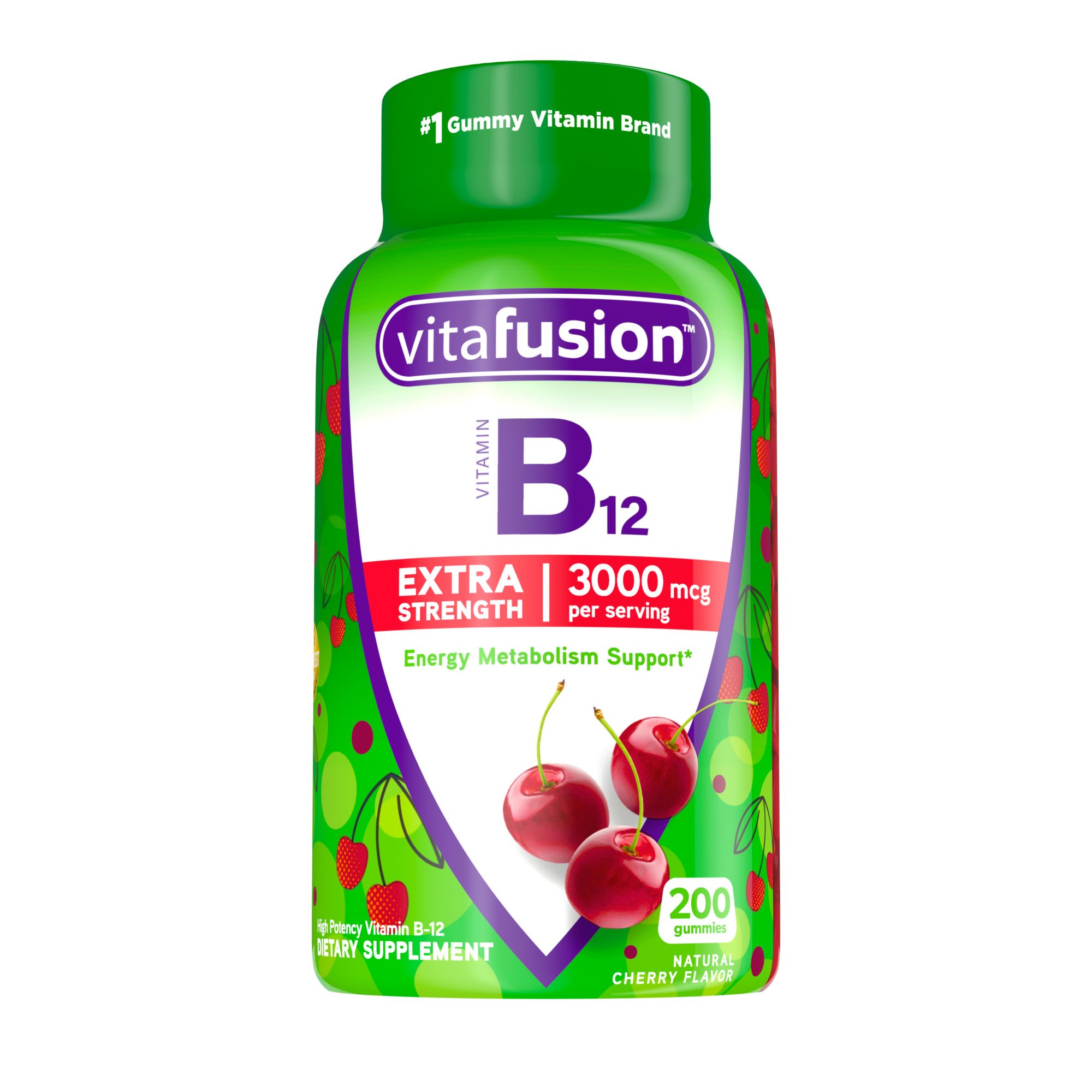 Vitafusion Extra Strength Vitamin B12 3000mcg Gummies Cherry 2