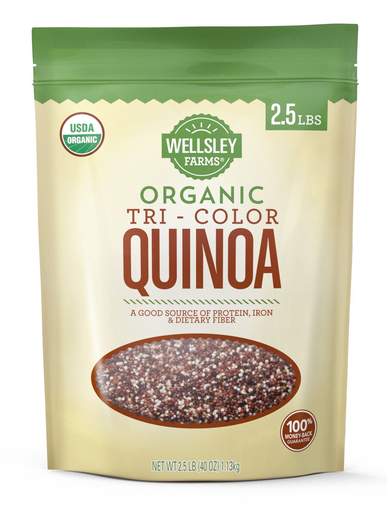 Wellsley Farms Organic Tri-Color Quinoa 40 oz