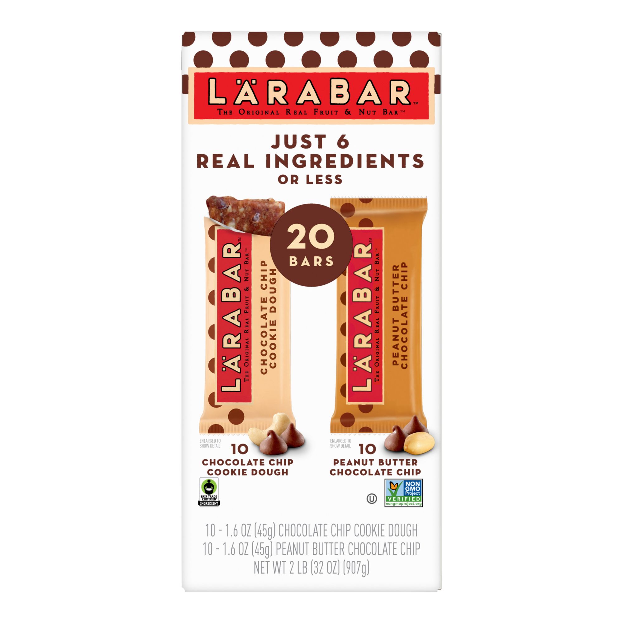 Larabar Bars Variety Pack 1.6 oz (20-pk)