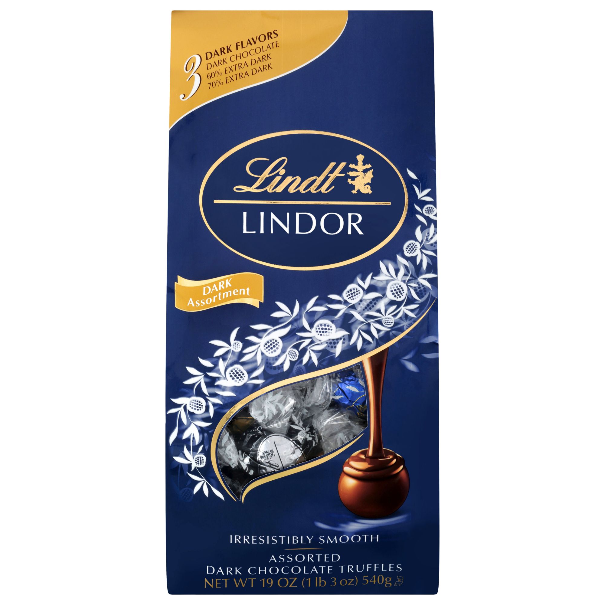 Lindt Lindor Chocolate Truffles Dark Assortment 19 oz