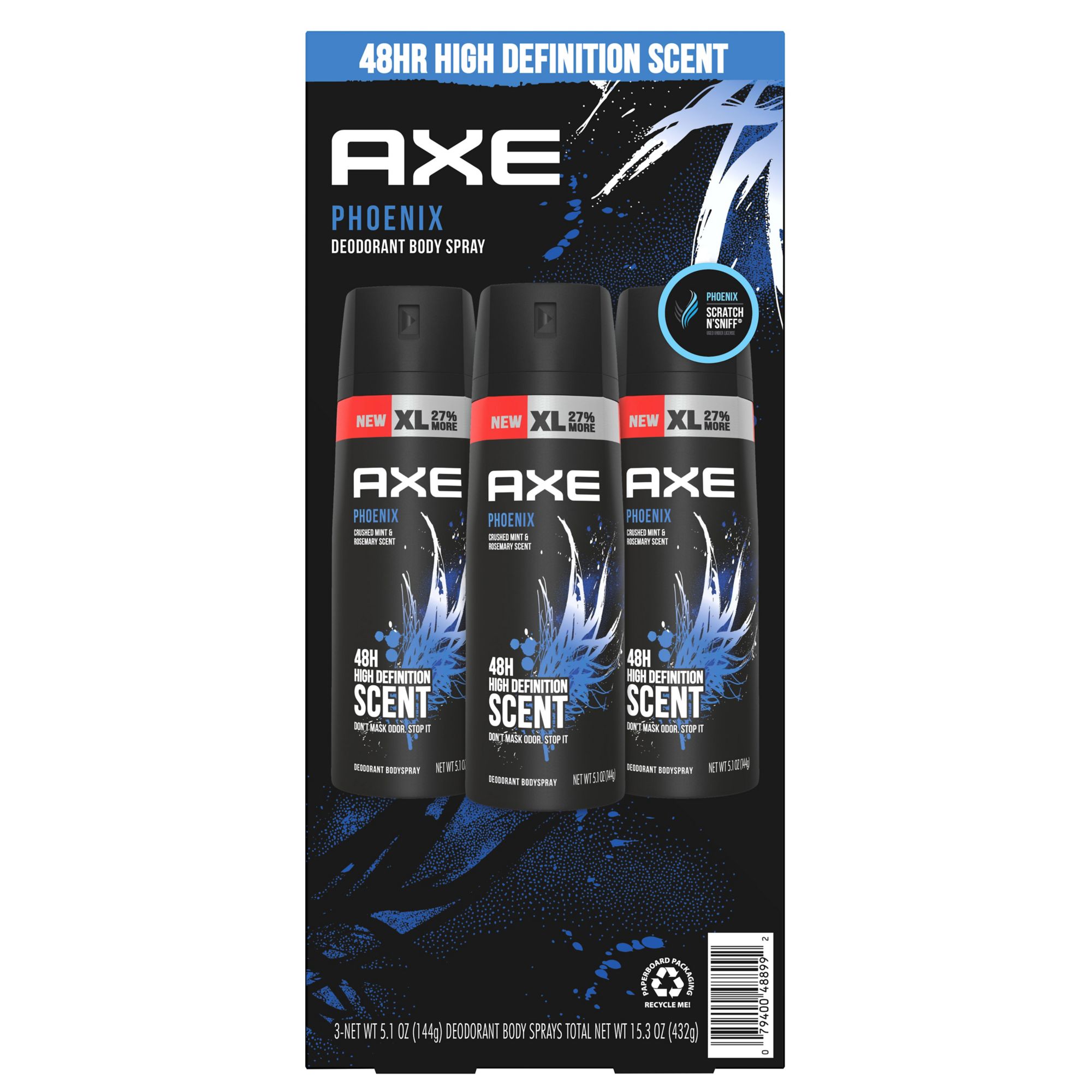 Axe Deodorant Body Spray Phoenix 5.1 oz (3-pk)