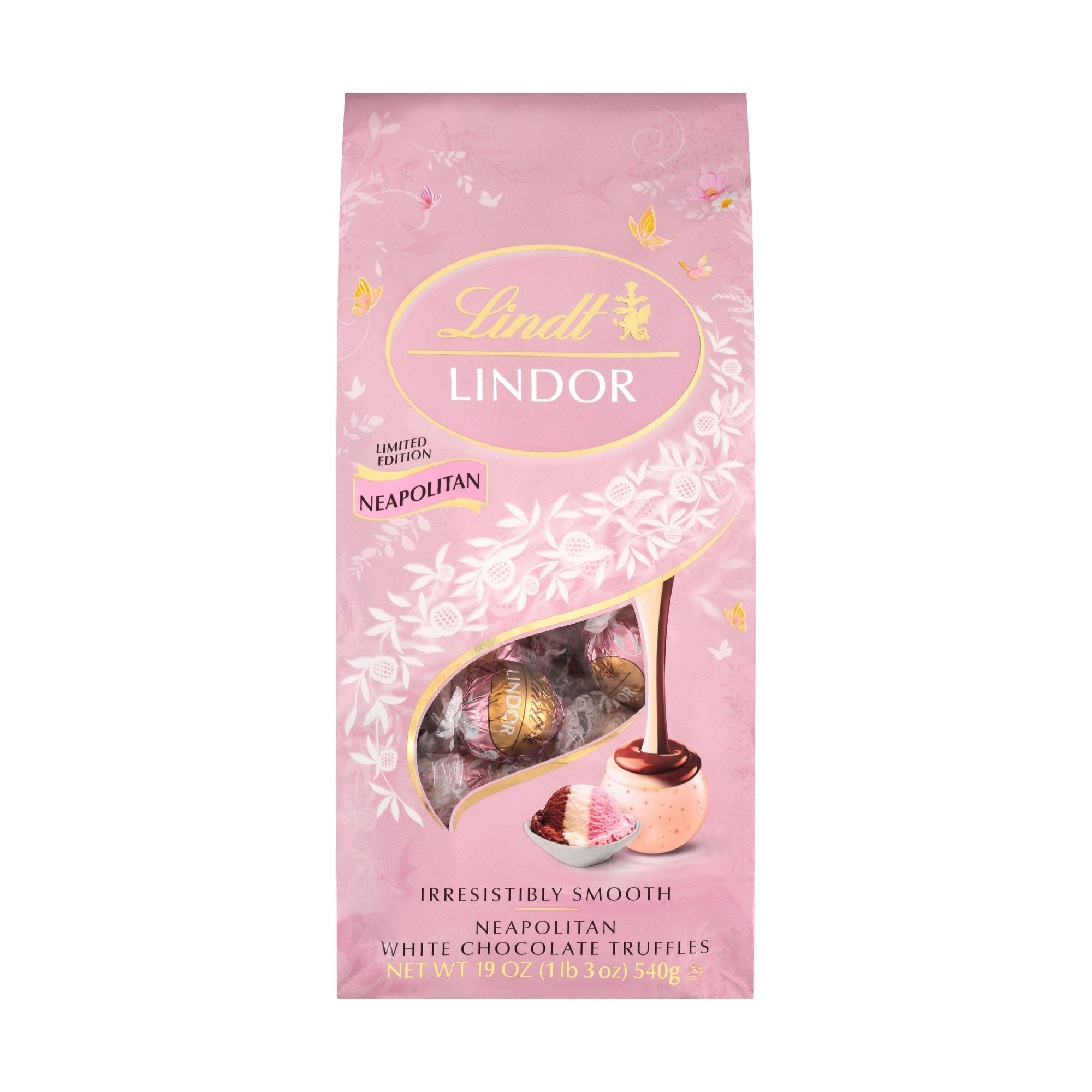 Lindt Lindor Chocolate Truffles Neapolitan White 19 oz