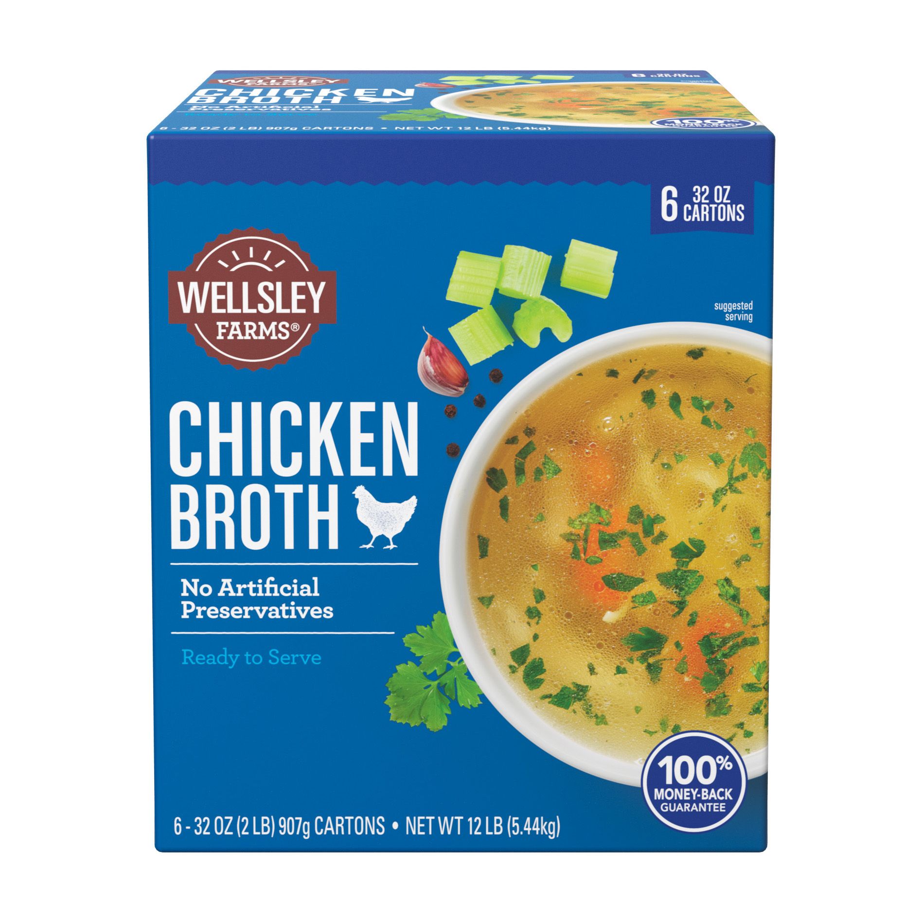 Wellsley Farms Chicken Broth 32 oz (6-pk)