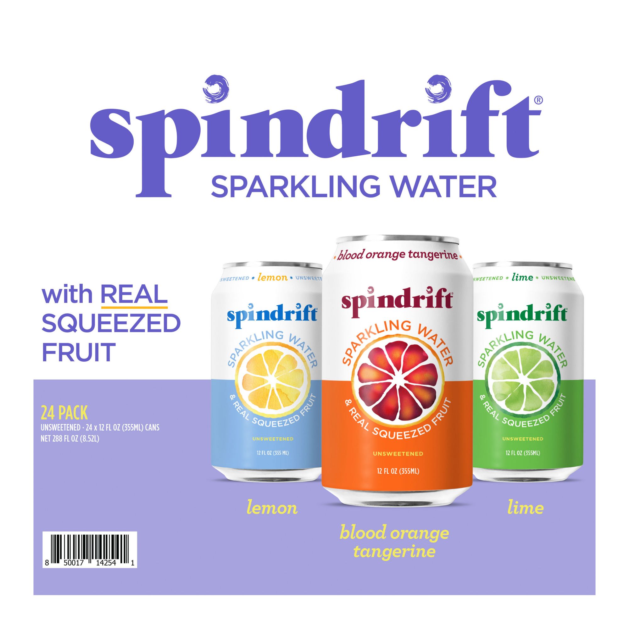 Spindrift Assorted Blood Orange Tangerine, Lemon and Lime Sparkling ...