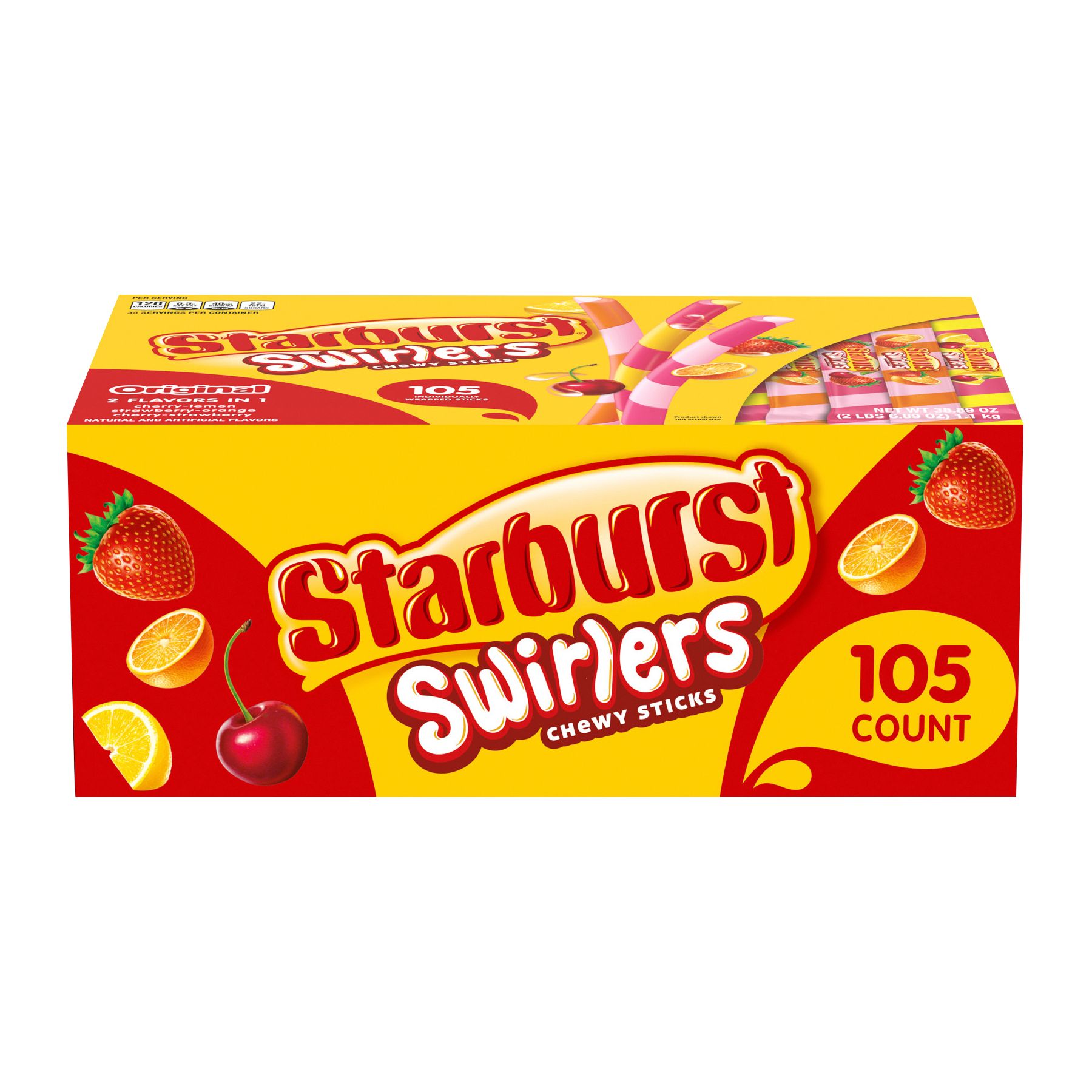 Starburst Swirlers Chewy Sticks 105 ct