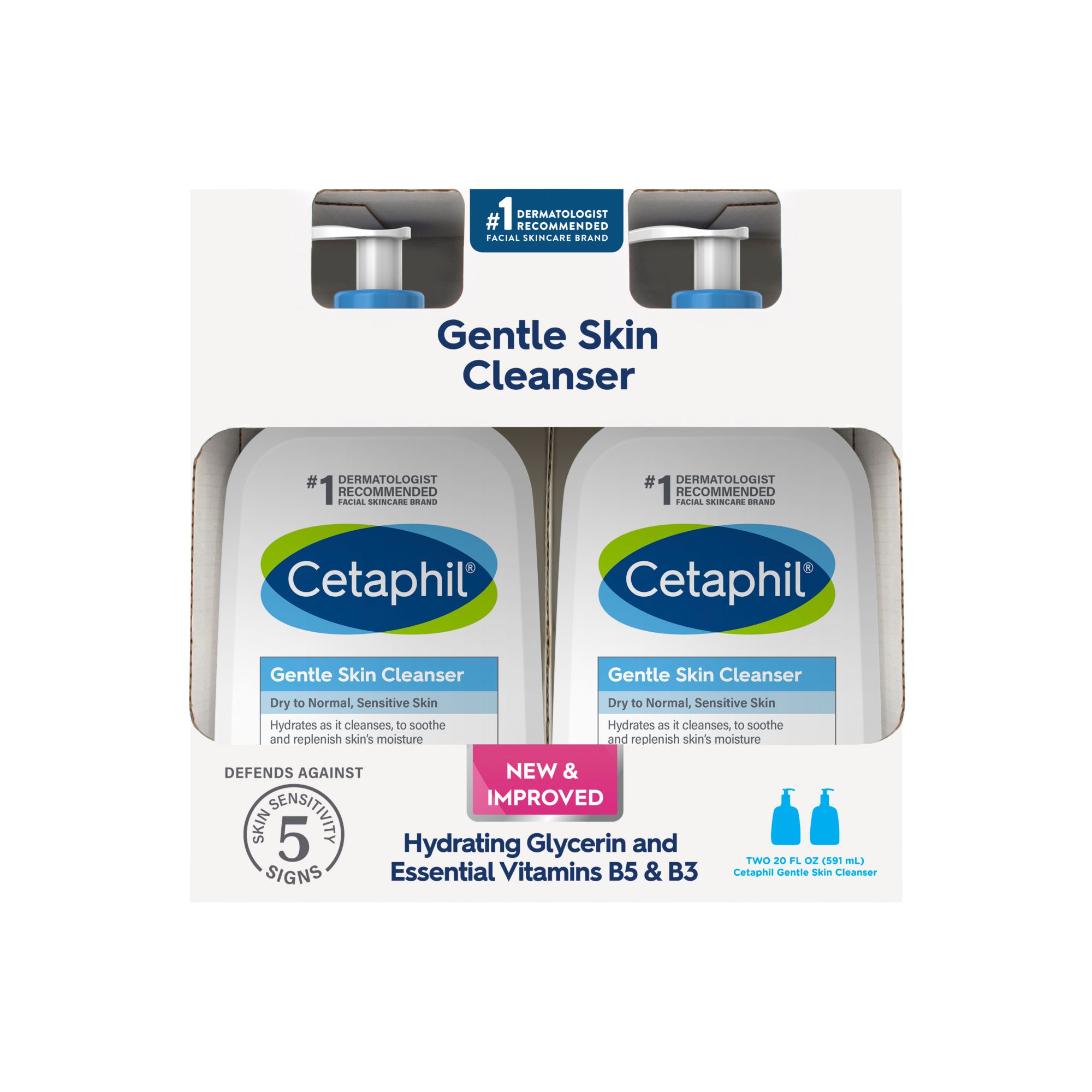 Cetaphil Gentle Skin Cleanser Dry to Normal 20 fl oz (2-pk)