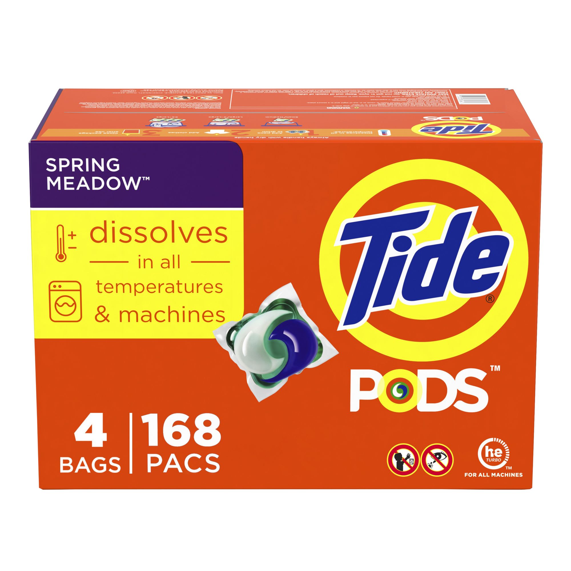 Tide Pods Laundry Detergent Pacs Spring Meadow 168 ct