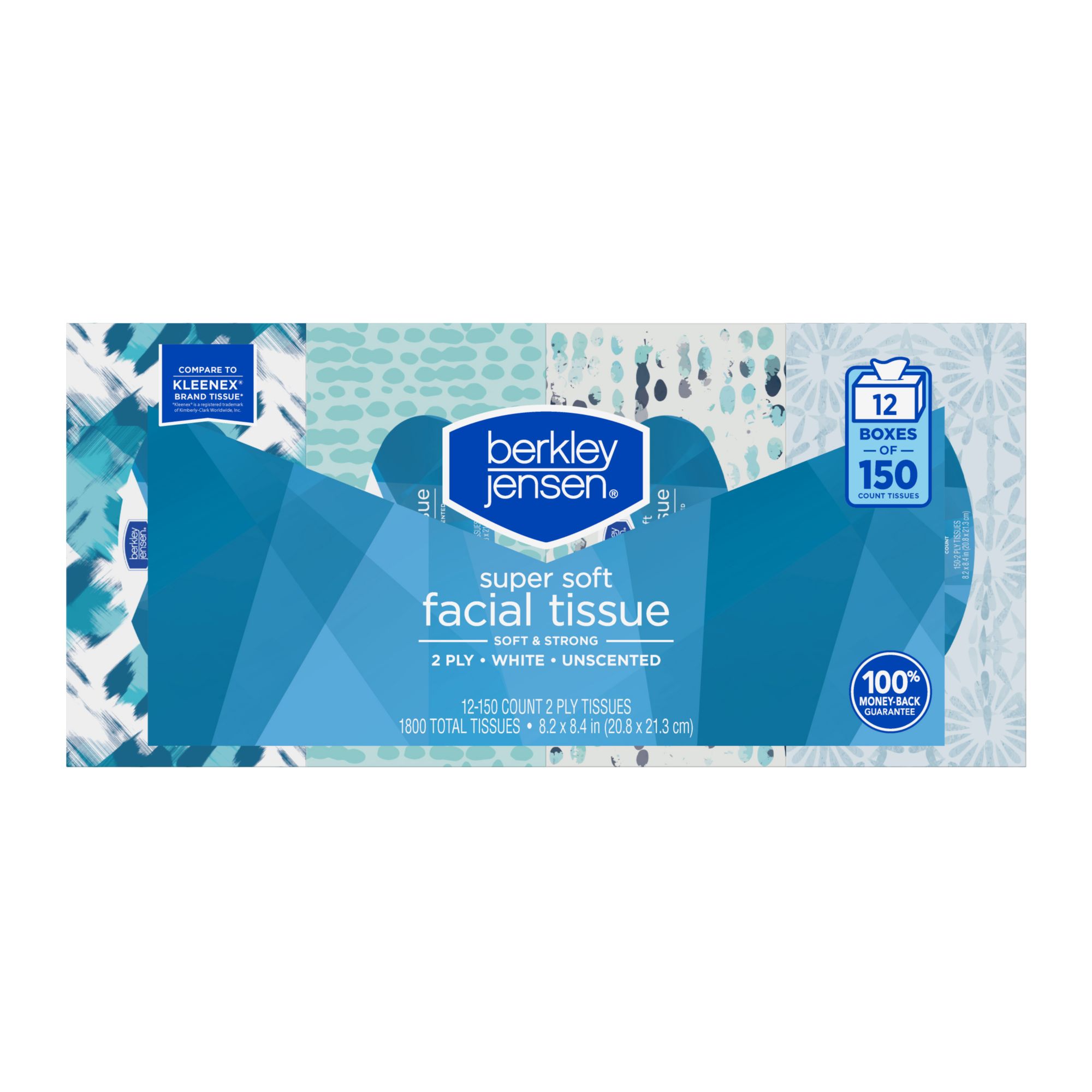 Berkley Jensen Super Soft Facial Tissue 2 Ply 150 ct (12-pk)