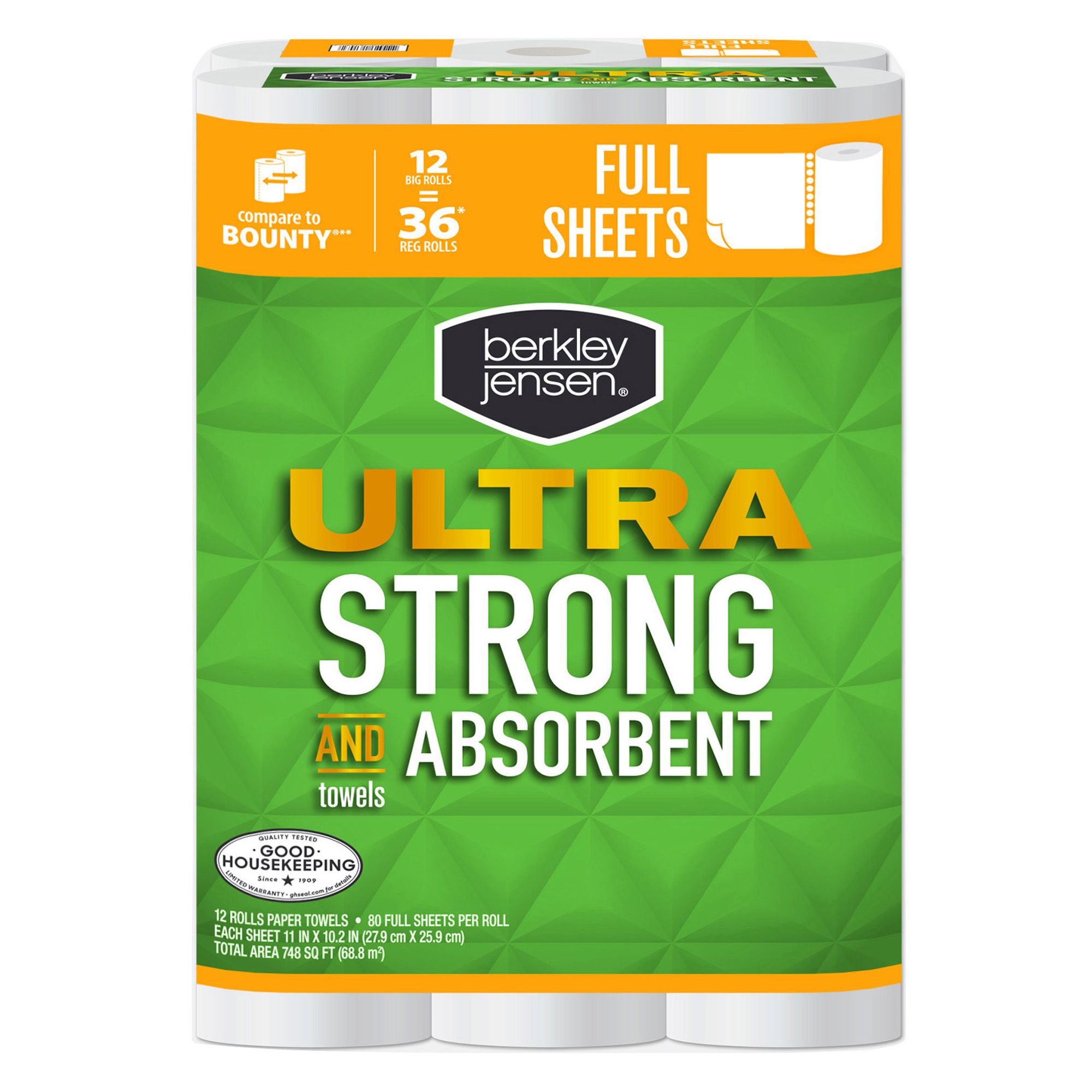Berkley Jensen Ultra Strong & Absorbent Paper Towel Full Sheet