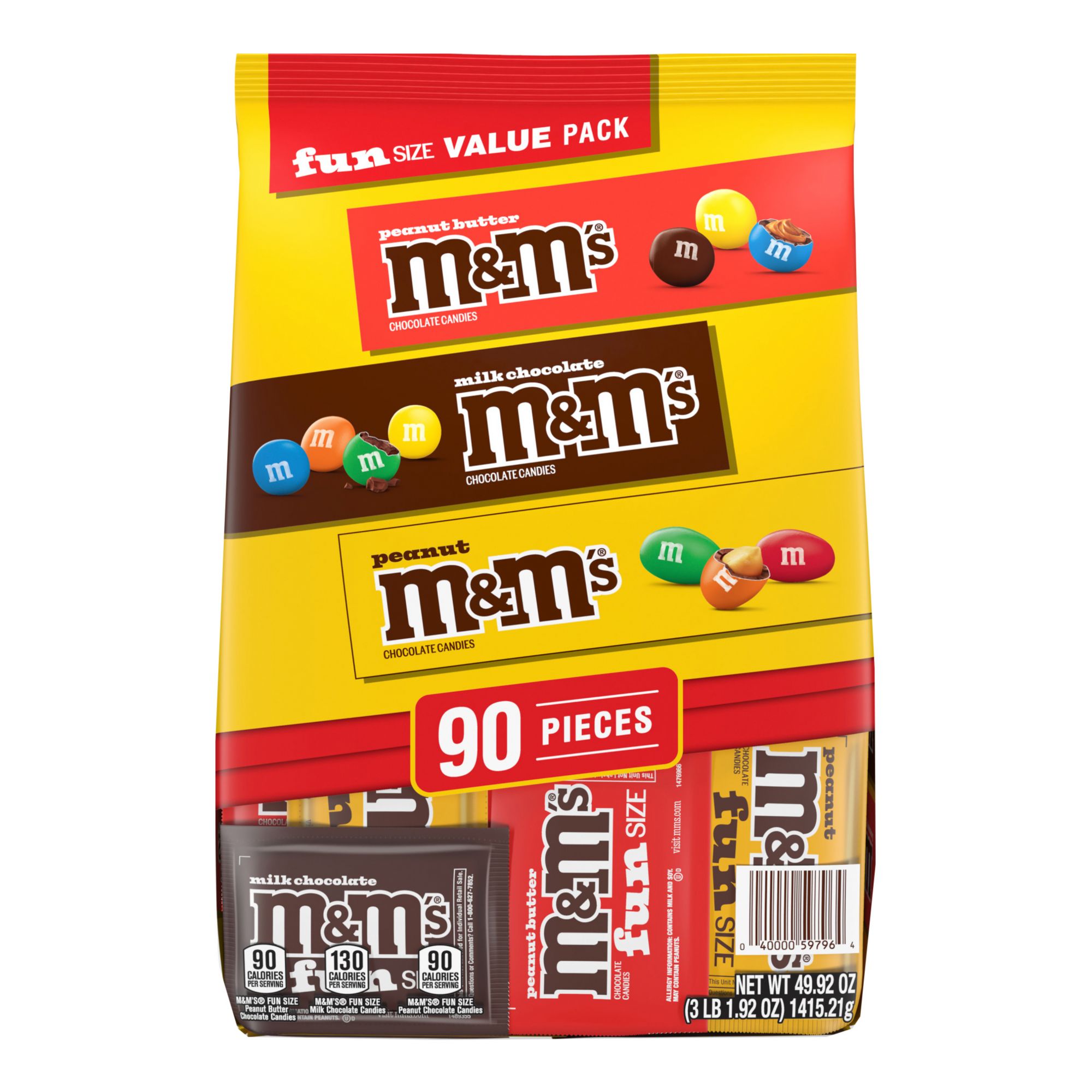 M&M's Fun Size Assorted Chocolate Variety Pack 90 ct