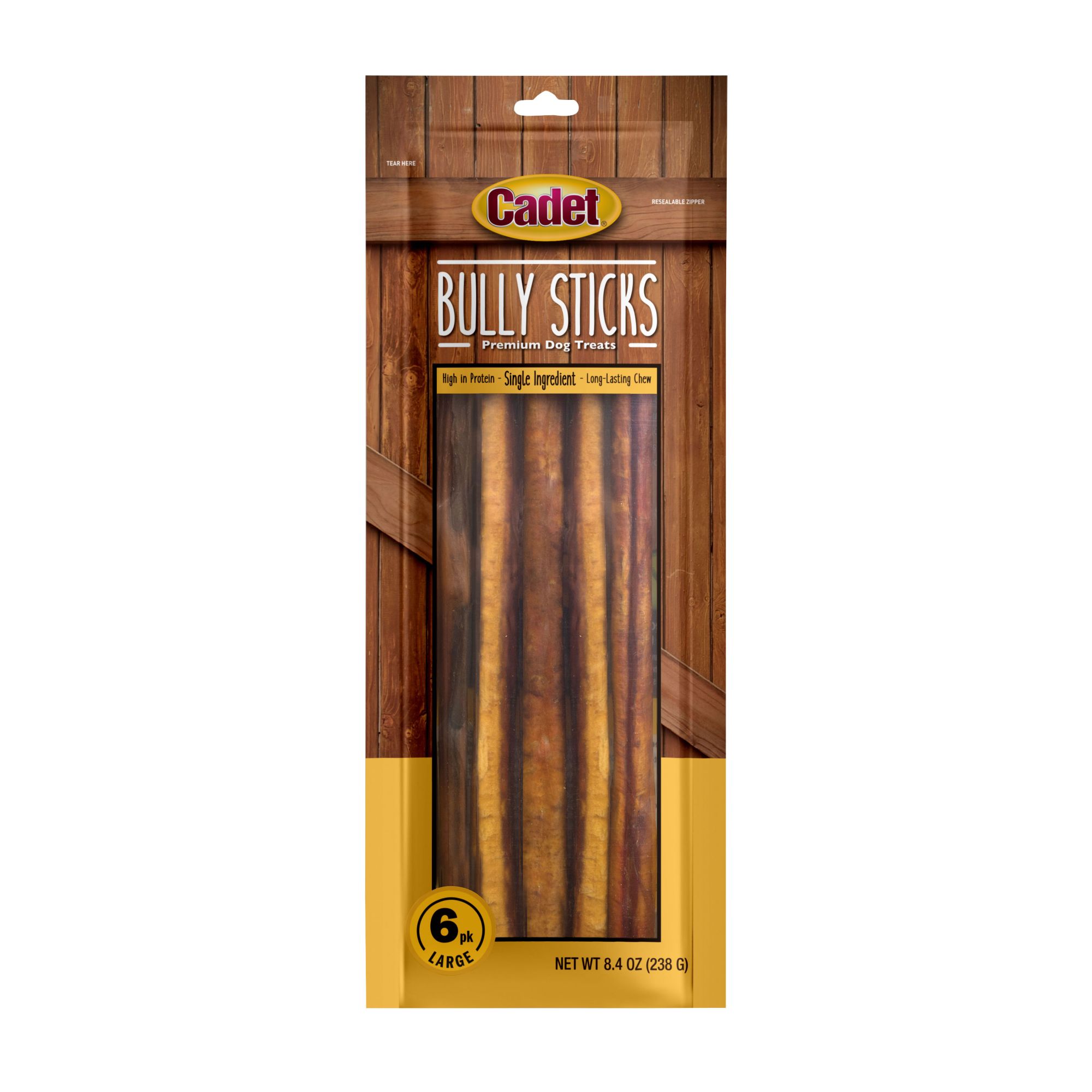 Cadet Bully Sticks Dog Treats 6 ct
