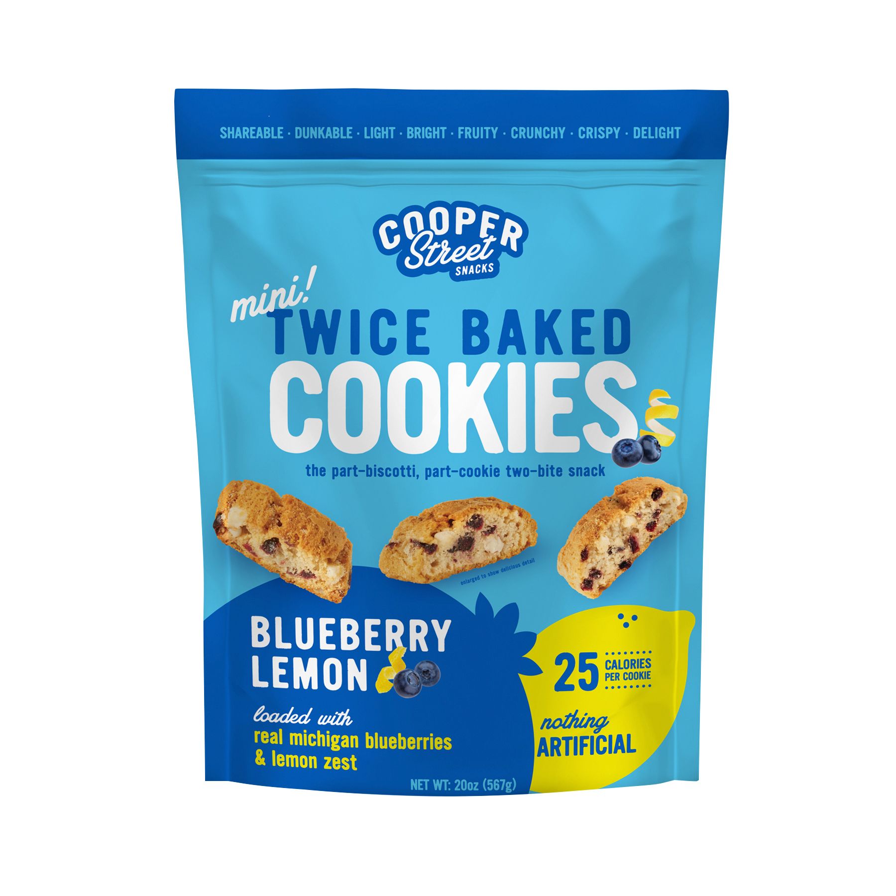 Cooper Street Mini Twice Baked Cookies Blueberry Lemon 20 oz