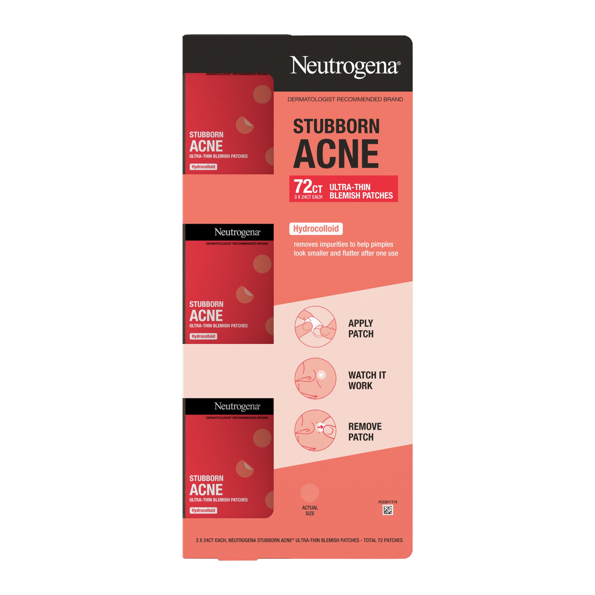 Neutrogena Stubborn Acne Ultra-Thin Blemish Patches 24 ct (3-pk