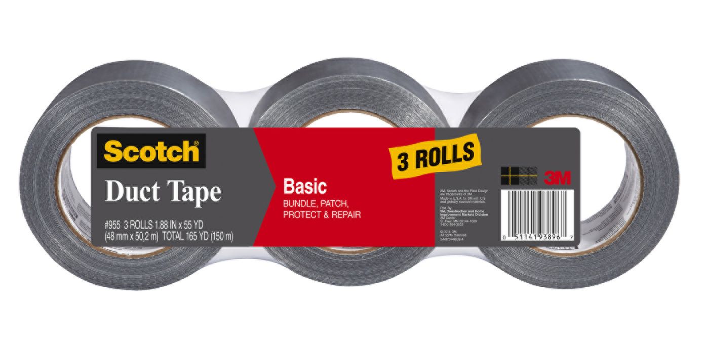 Scotch Basic Duct Tape 50 Meter (3-pk)