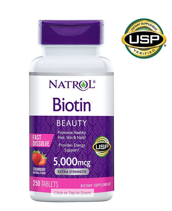 Natrol Biotin 5000mcg Tablets 250 ct