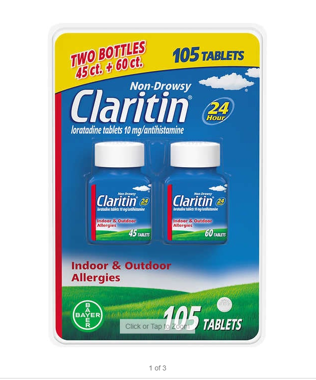 Claritin Non-Drowsy Allergy Tablets 105 ct