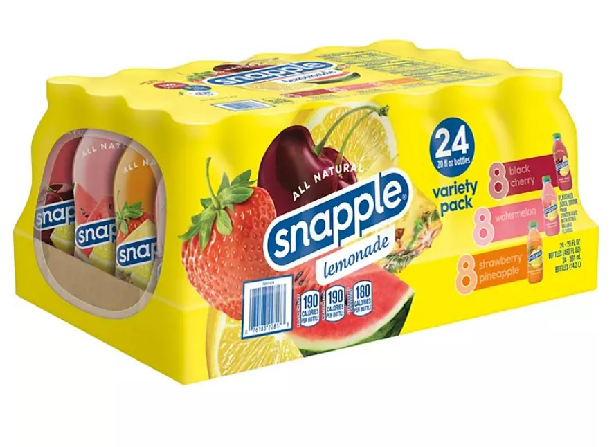 Snapple Juice Drink Lemonade-pk 20 fl oz (24-pk)