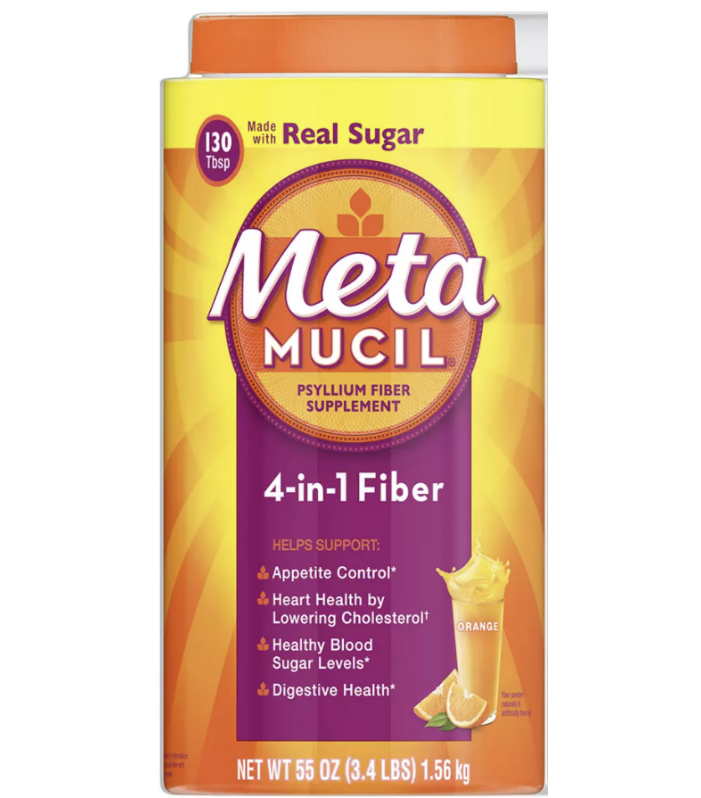 Metamucil Psyllium FIber Supplement Powder Orange 55 oz (2-pk)