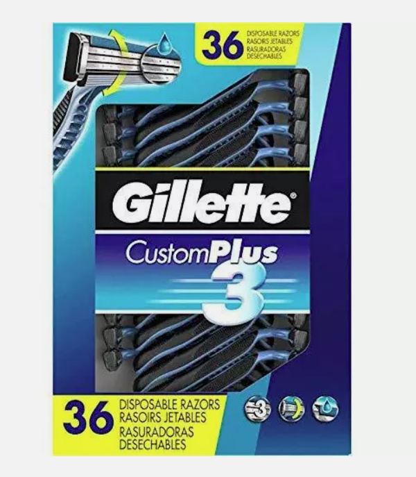 Gillette Custom Plus3 Disposable Razors 36 ct
