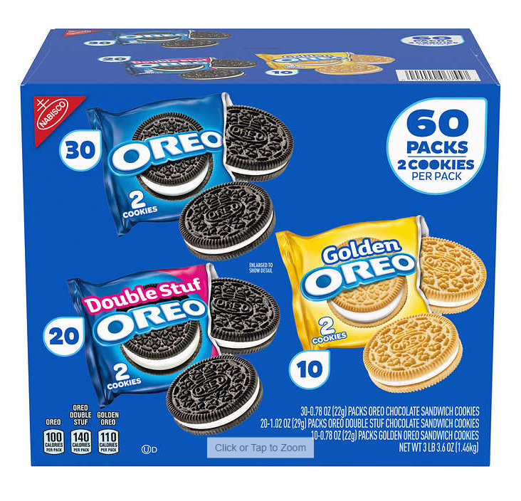 Oreo Cookies Variety Pack 60 ct