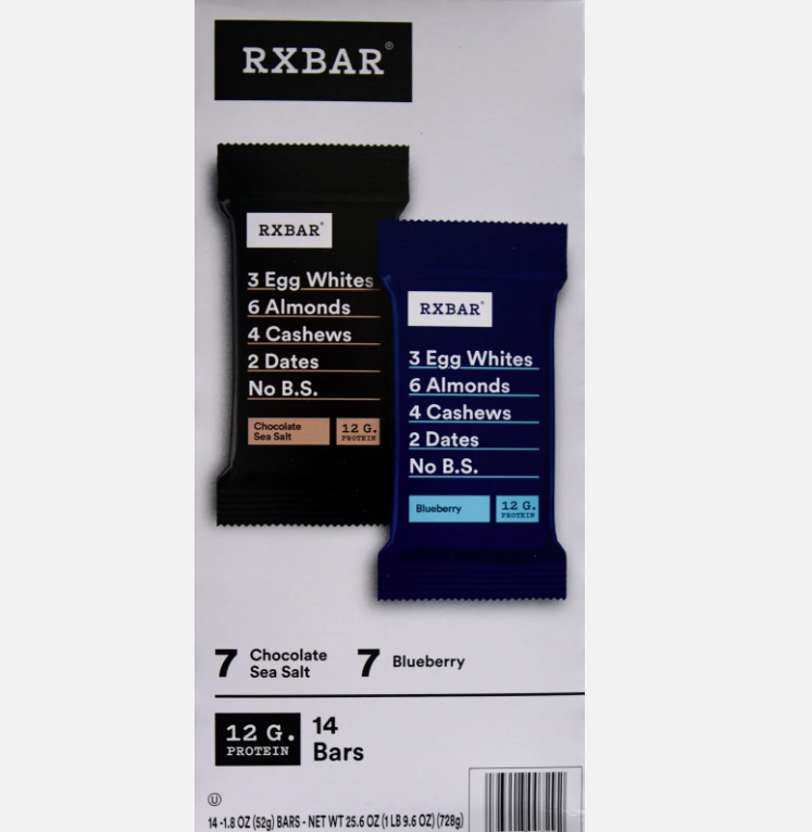 RXBar Protein Bars Variety Pack 1.8 oz (14-Pack)