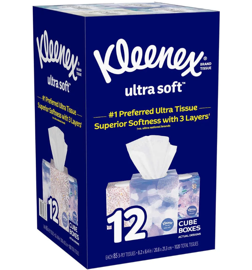 Kleenex Ultra Soft 3-Ply Facial Tissue 85 ct