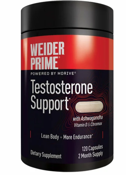 Weider Prime Testosterone Support Capsules 120 ct